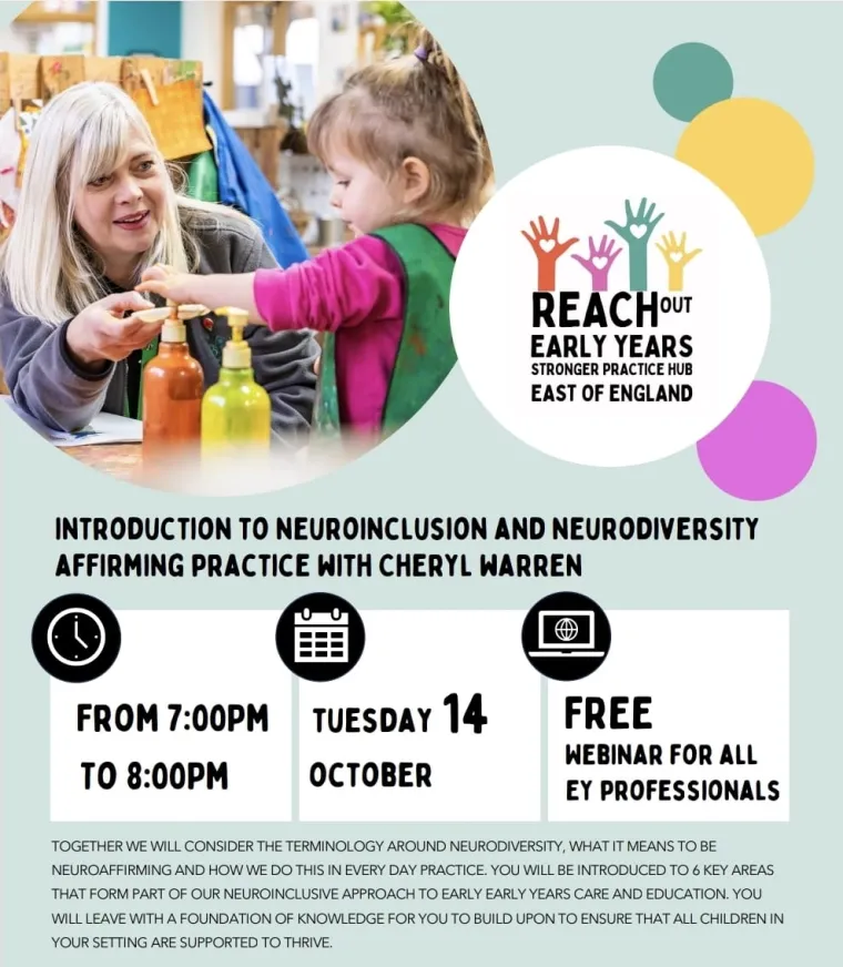 Introduction to Neuroinclusion and neurodiversity affirming practice in the early years ~ Cheryl ...